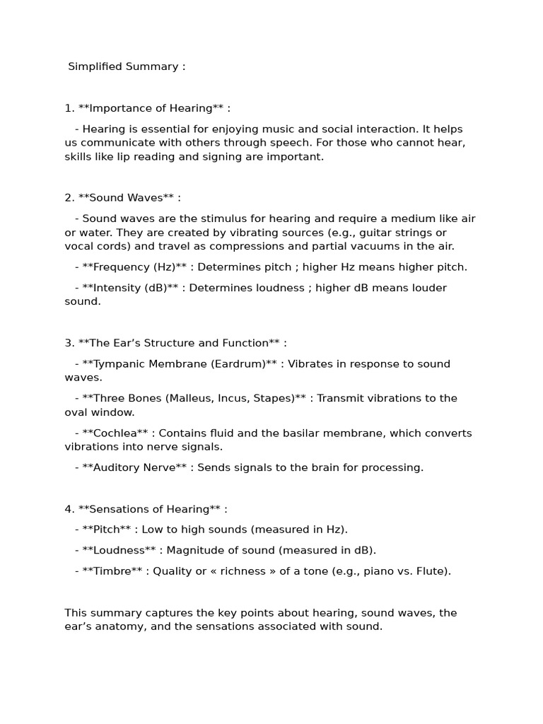 Understanding Hearing and Sound Waves | PDF