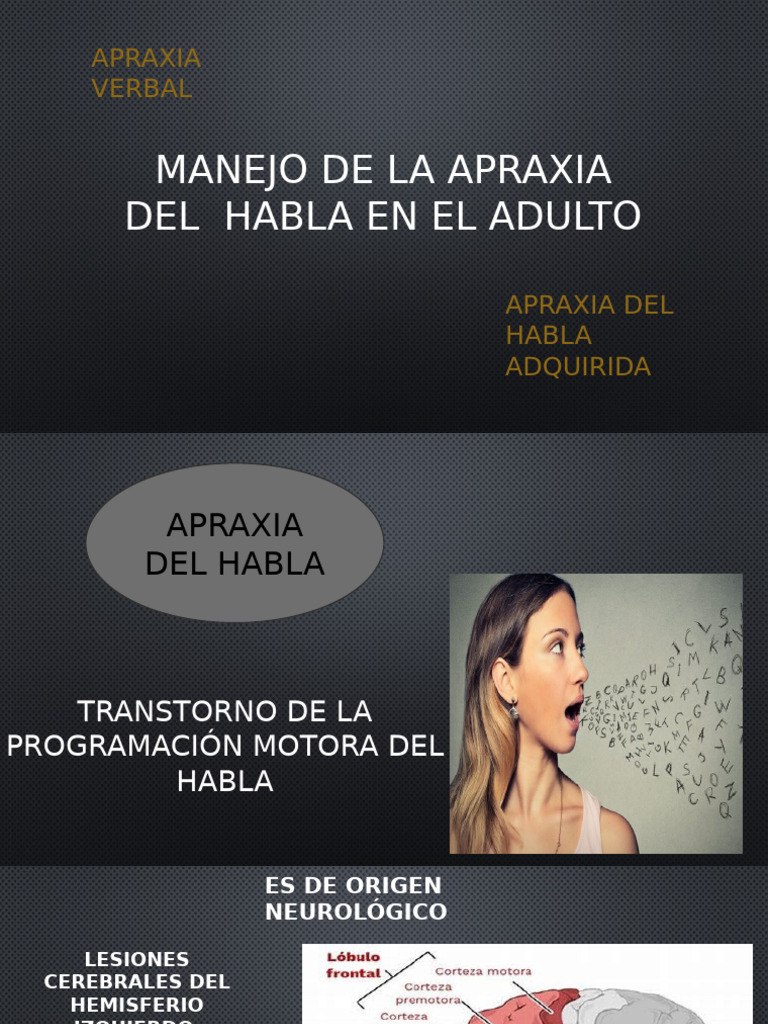 Manejo de la Apraxia del Habla en Adultos | PDF | Nervio vago ...