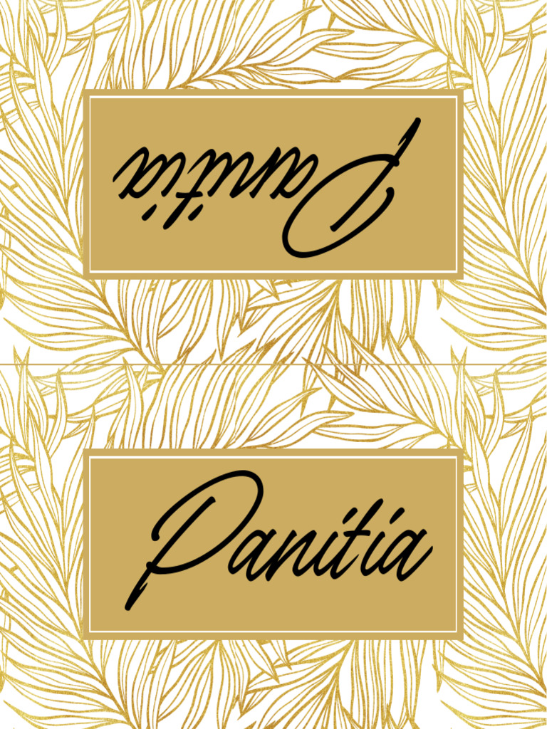 Black Gold Luxurious Floral Reserved Table Place Card - 2 | PDF