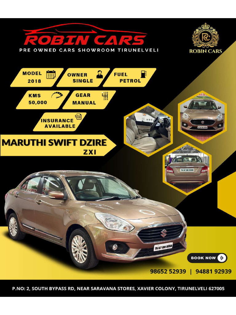 MARUTHI SWIFT DZIRE ZXI | PDF