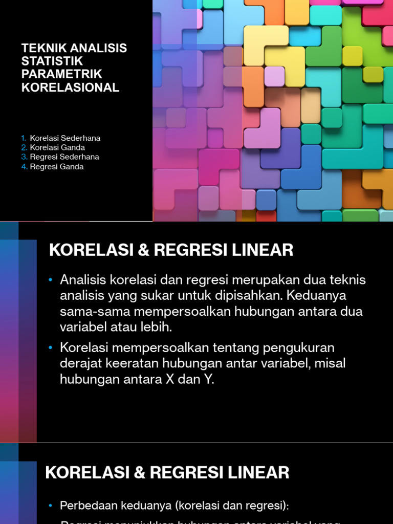 Analisis Parametrik Korelasional STATISTIKA | PDF