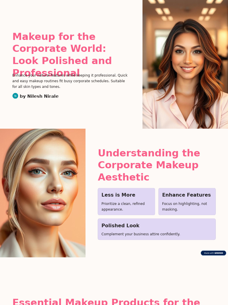 Makeup for the Corporate World Look Polished and Professional | PDF