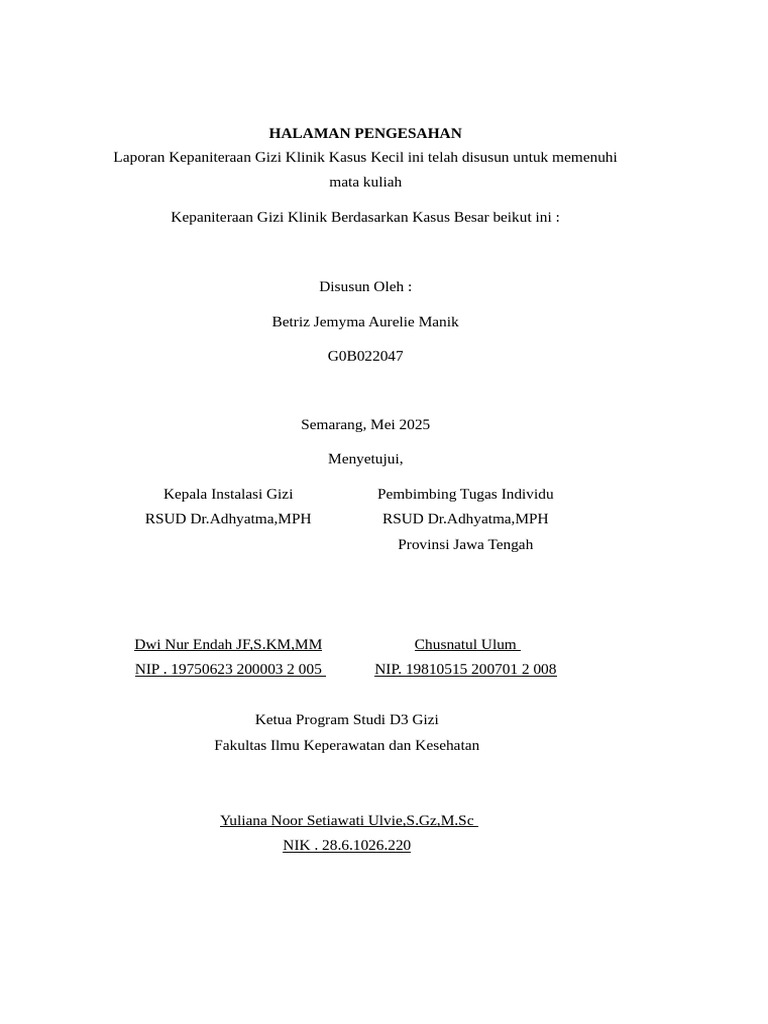 HALAMAN PENGESAHAN | PDF