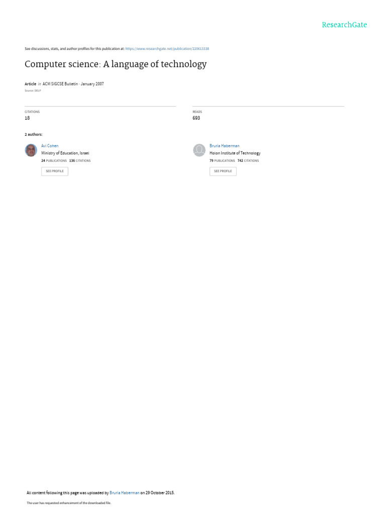 Computer Science A Language of Technology | PDF | Science | Computer ...