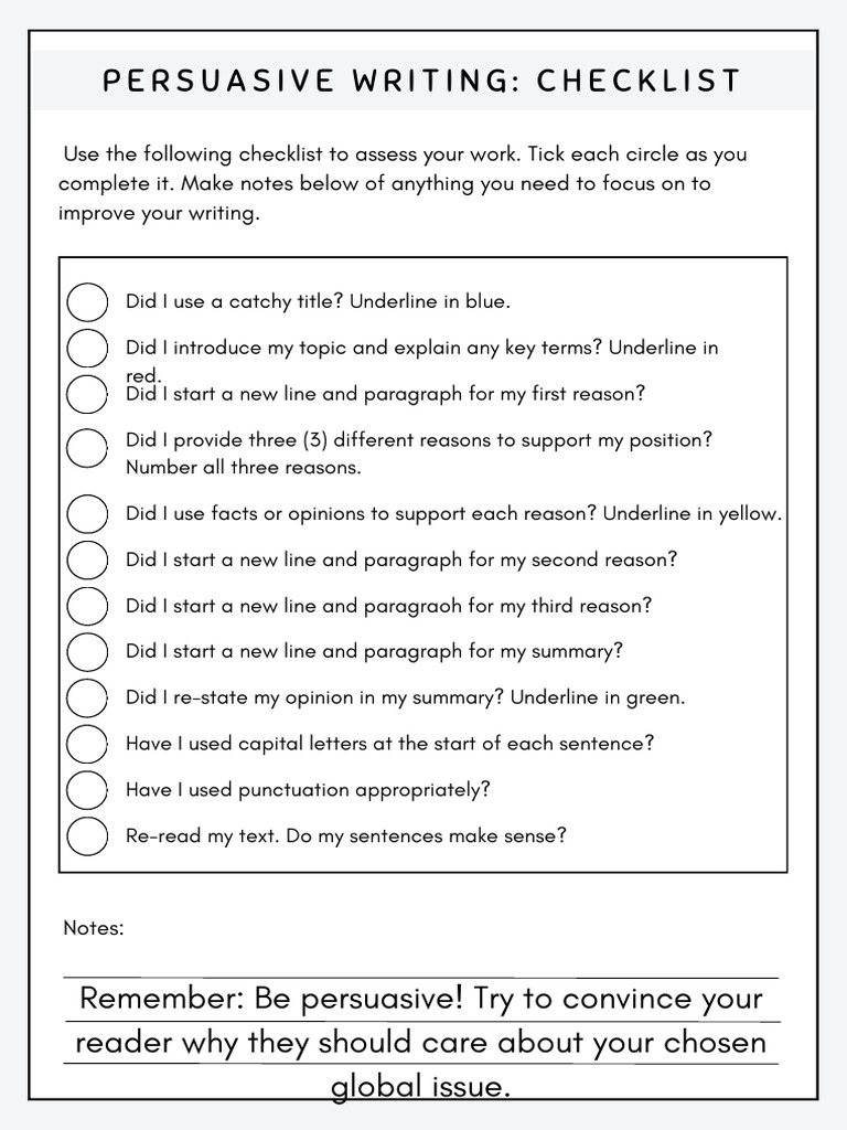 Persuasive Writing Scaffold (1) (1) | PDF