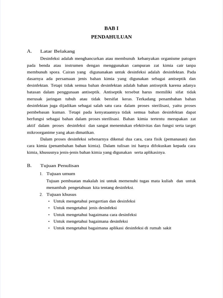 Makalah Desinfektan (FIX) | PDF
