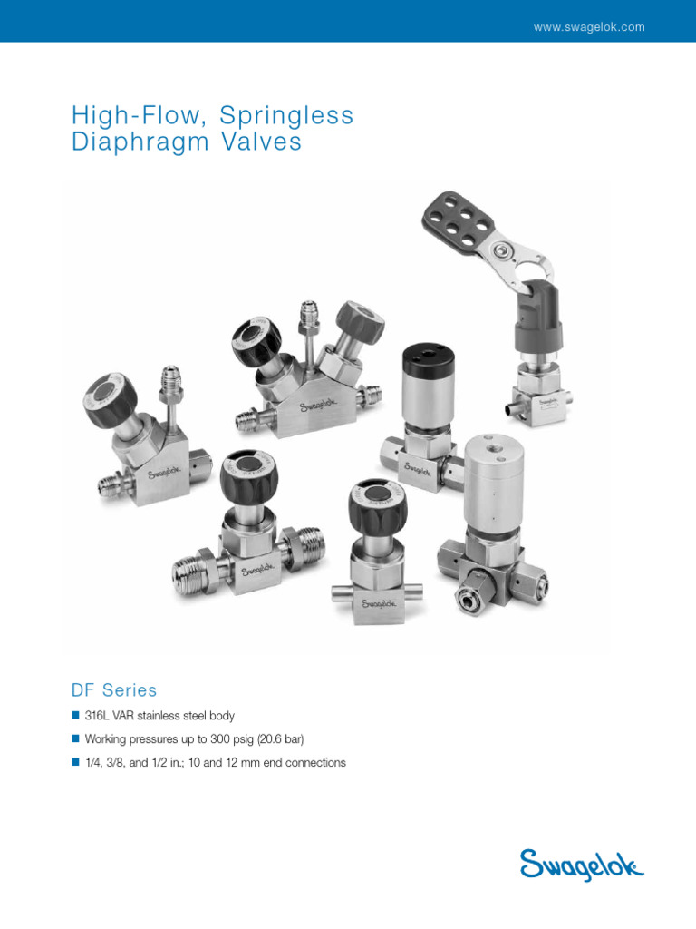 High Flow Springless Diaphragm Valves | PDF | Valve | Screw