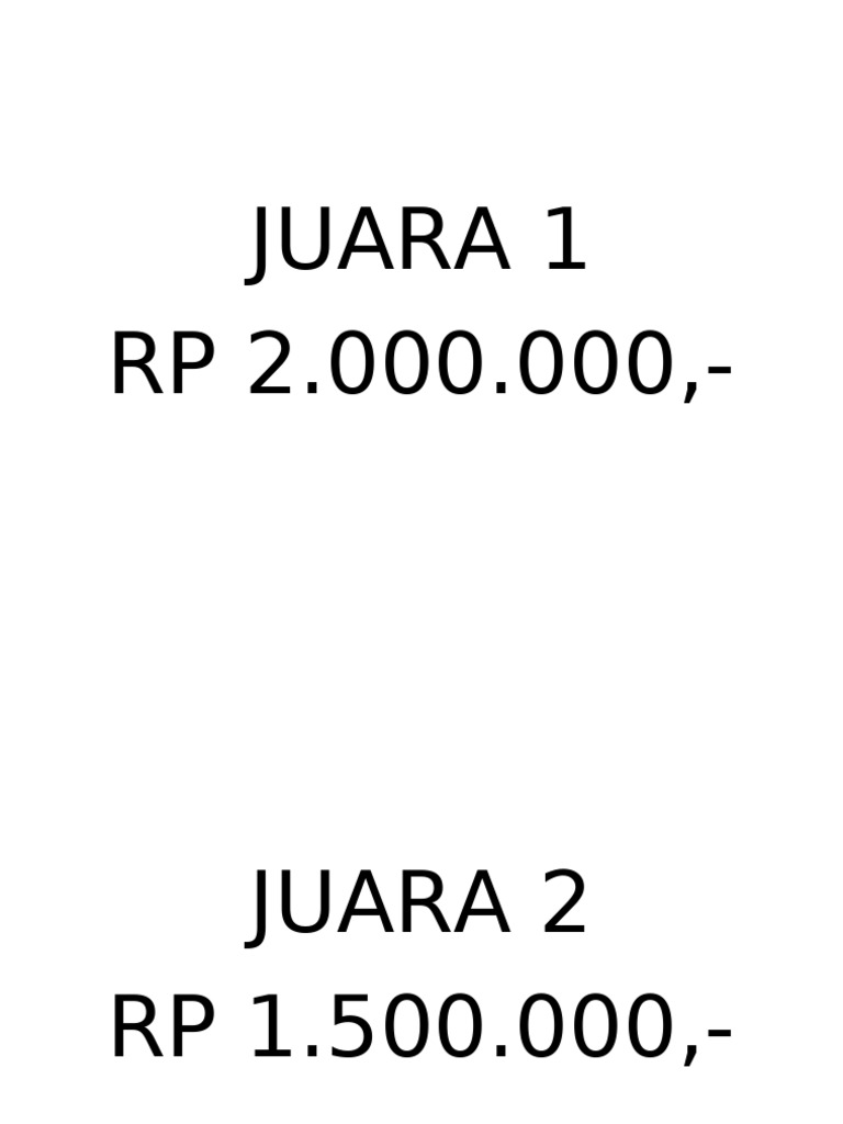 Juara 1 | PDF