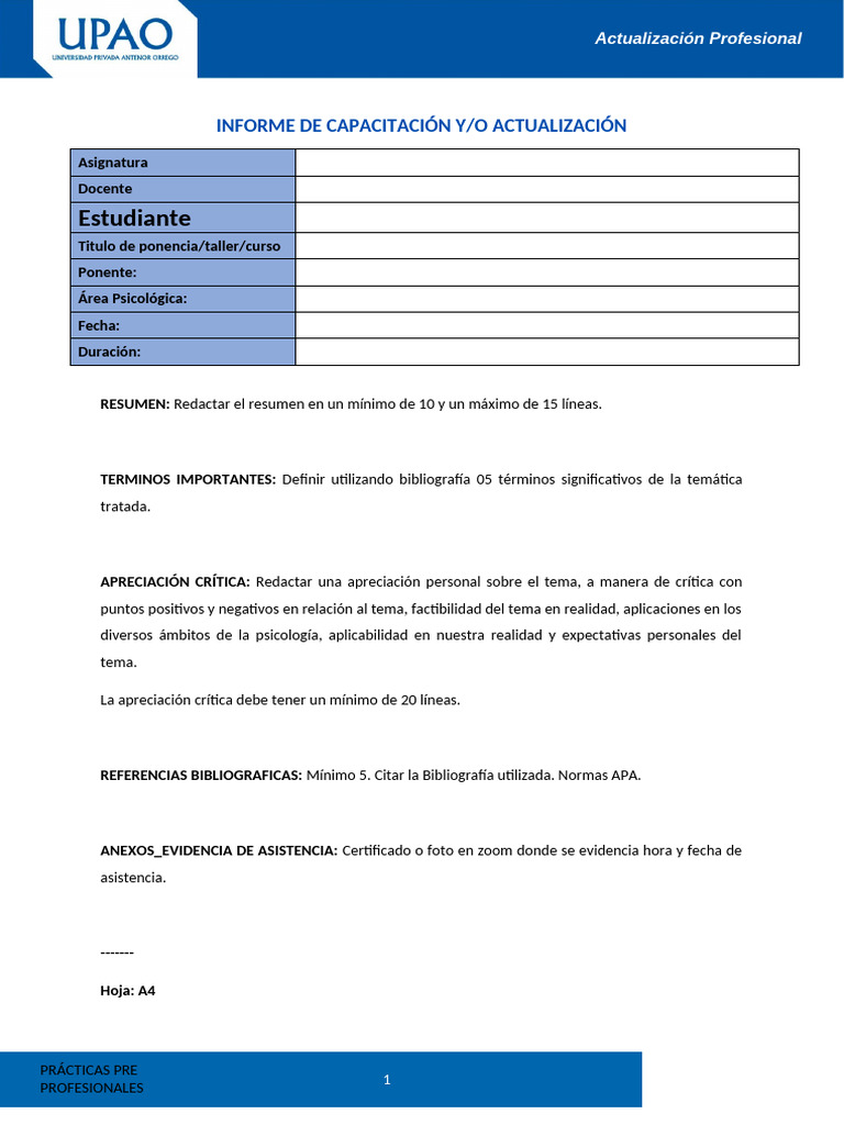 Informe Capacitación - Modelo 2025 | PDF