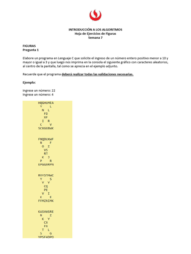 Hoja de Ejercicios_semana_7_B | PDF | Programación de computadoras | Ciencias de la Computación