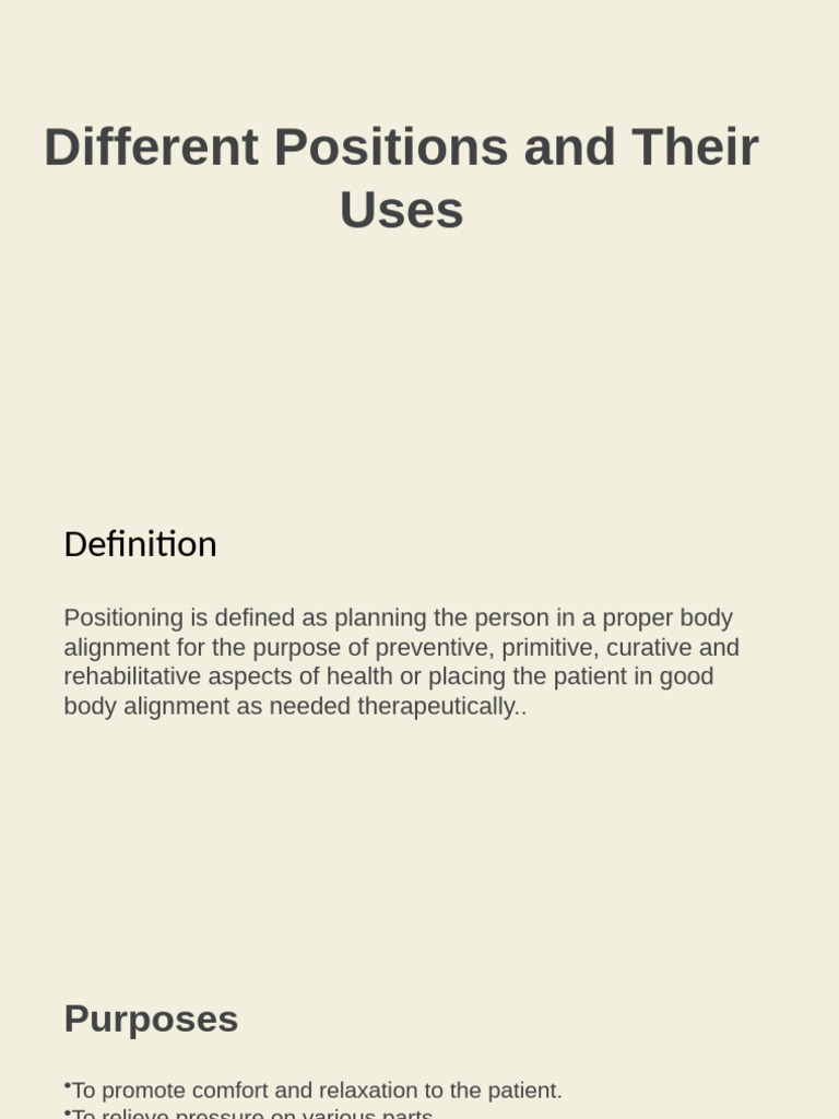 Position and Device | PDF | Anatomical Terms Of Motion | Surgery