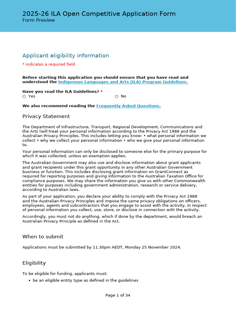 2025-26 ILA Open Competitive Application Form-Application | PDF ...