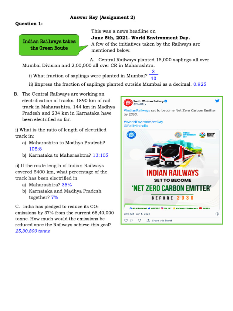 Assignment 2 Answer Key | PDF | Arithmetic | Mathematics