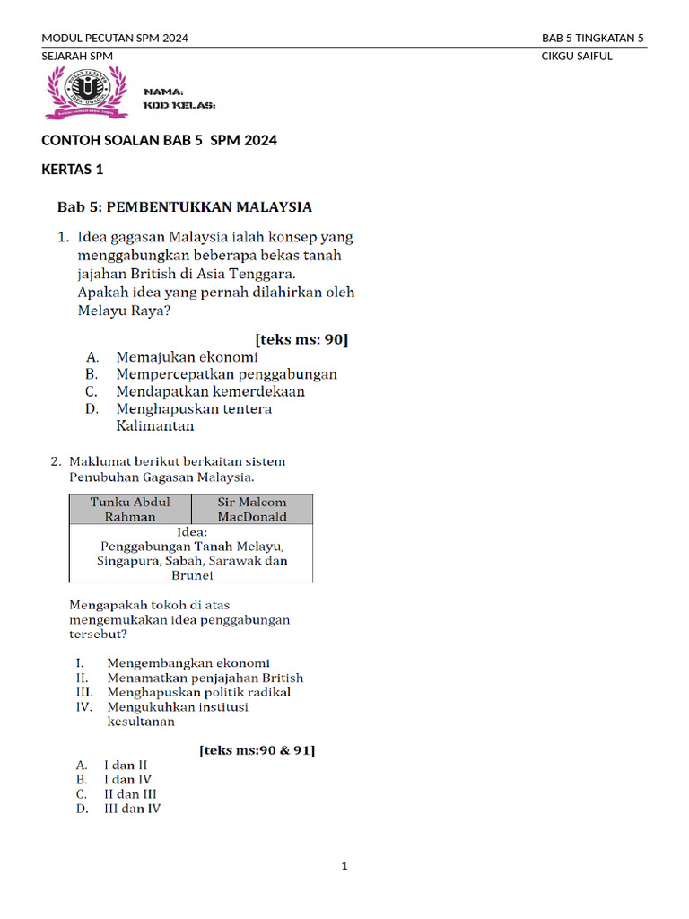 Bahan Bab 5 F5 | PDF