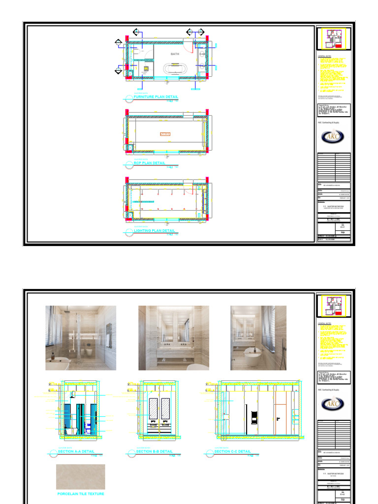 F.F Master Bathroom | PDF | Bathroom | Architectural Design