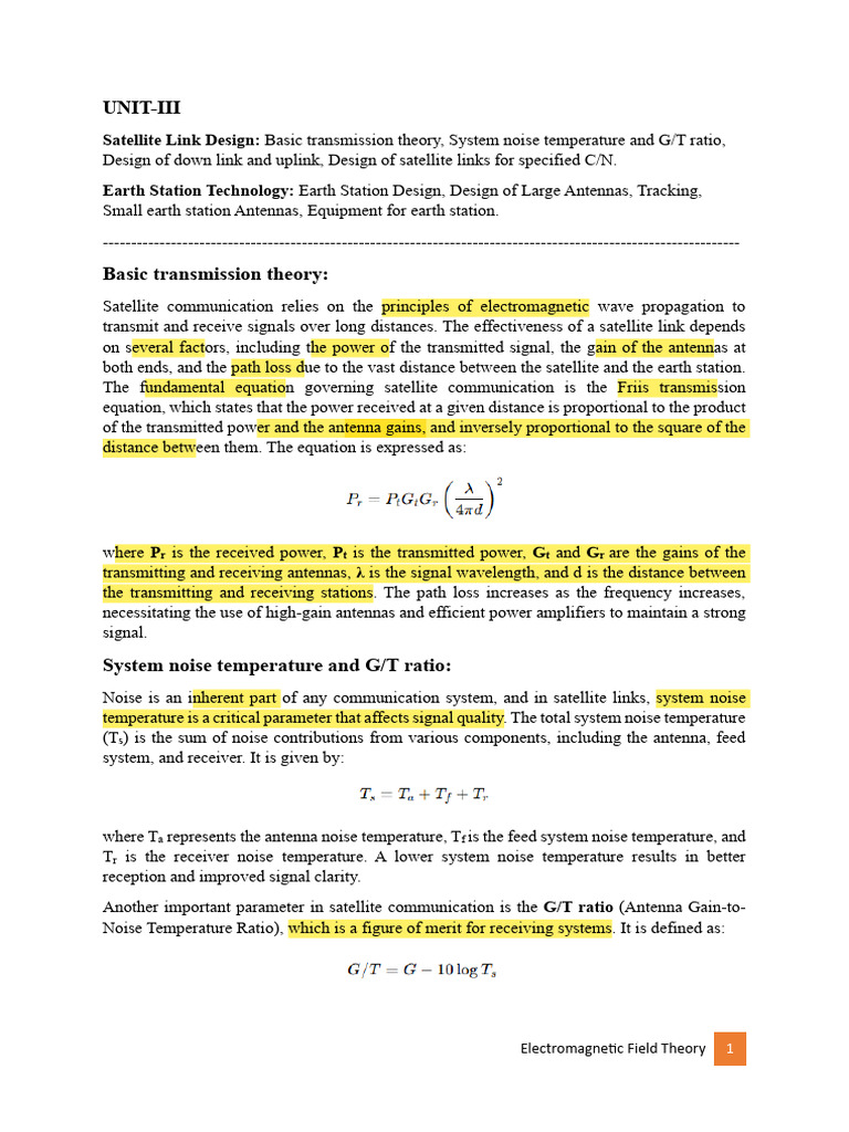 Unit-3 Satellite Communication | PDF | Antenna (Radio) | Communications Satellite