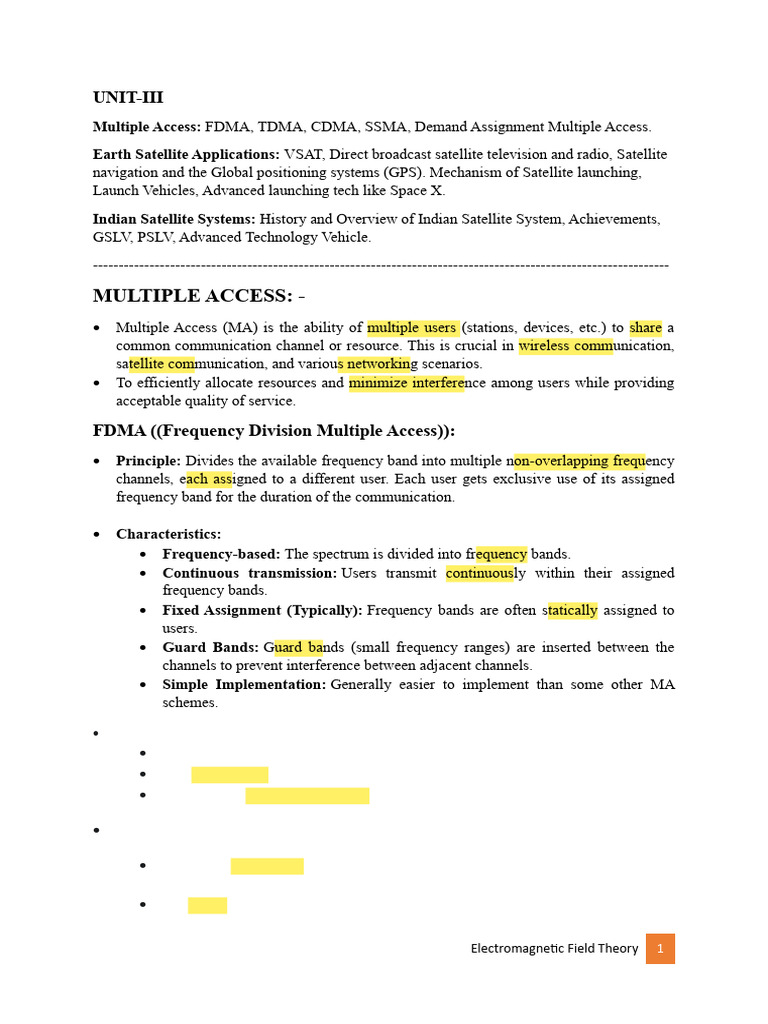 Unit-4 Satellite Communication | PDF | Channel Access Method | Global Positioning System