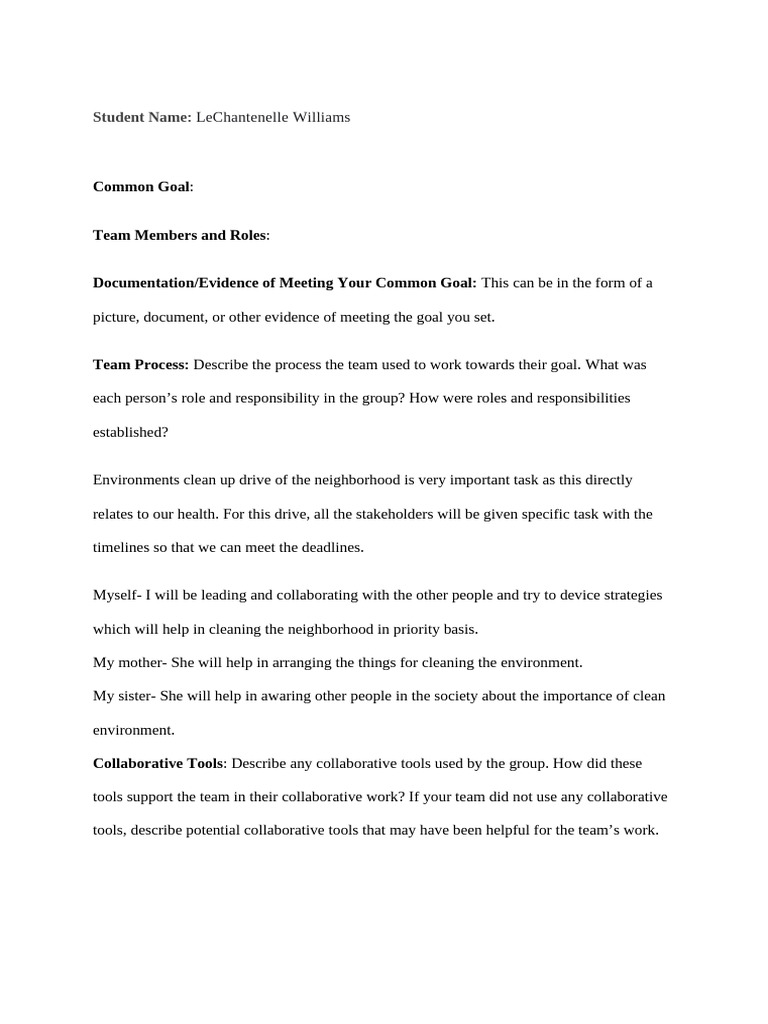 COM 200 Week 6 Reflection On Collaborative Strategies in Meeting A ...