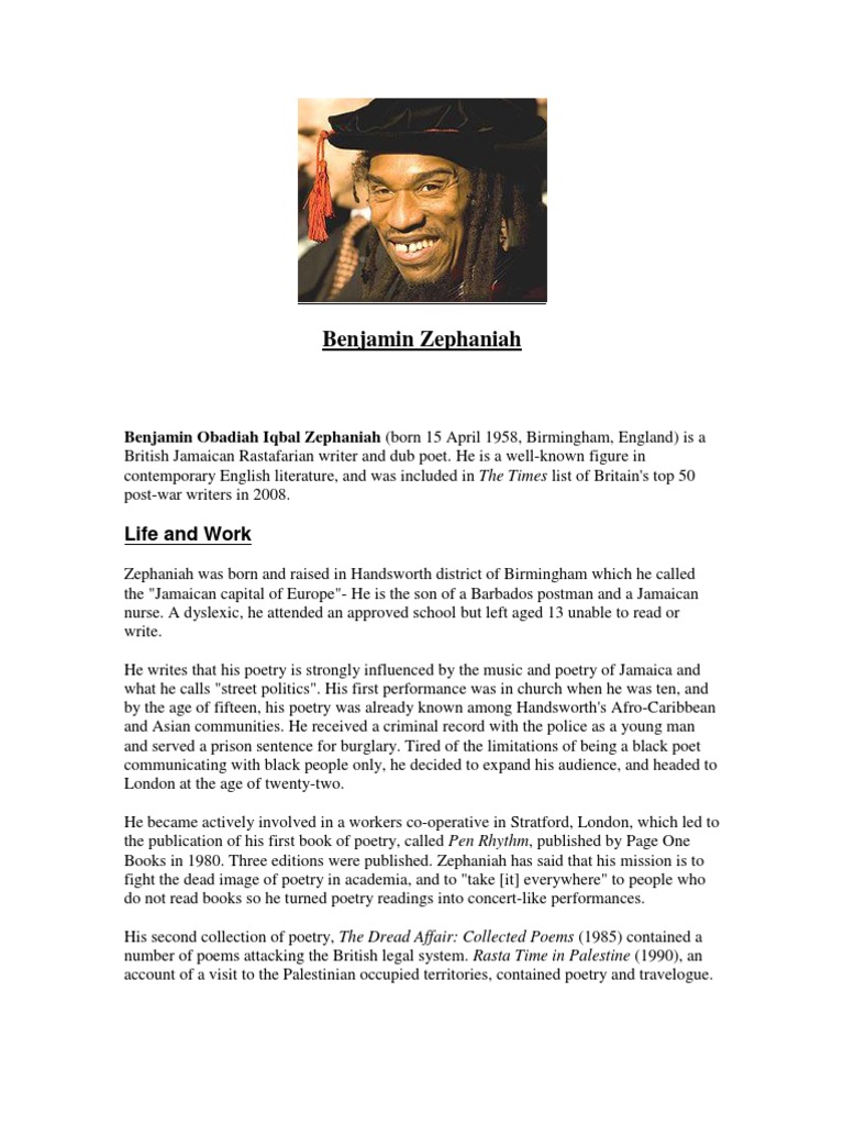 Benjamin Zephaniah