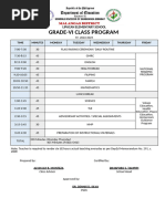 Class Program Grade 4-6 SY2024-2025 | PDF | Learning | Teaching