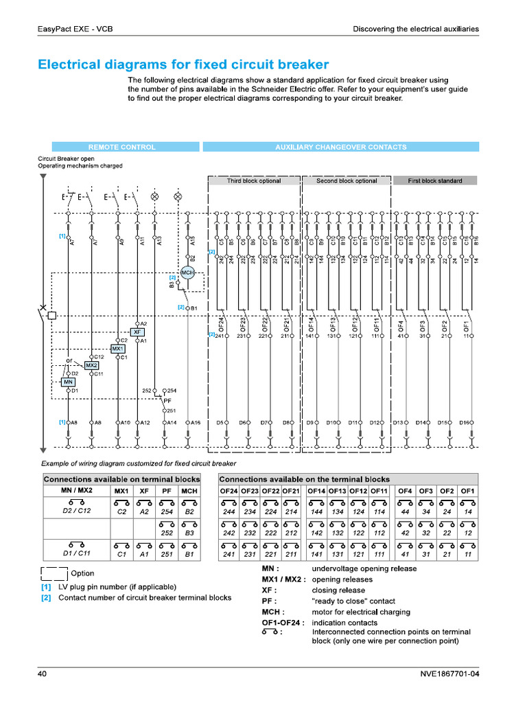 Easypact EXE Fixed - Electrical Diagram | PDF