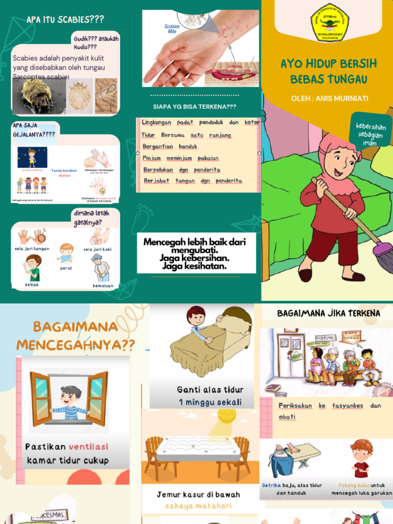 Leaflet Penyuluhan Scabies | PDF