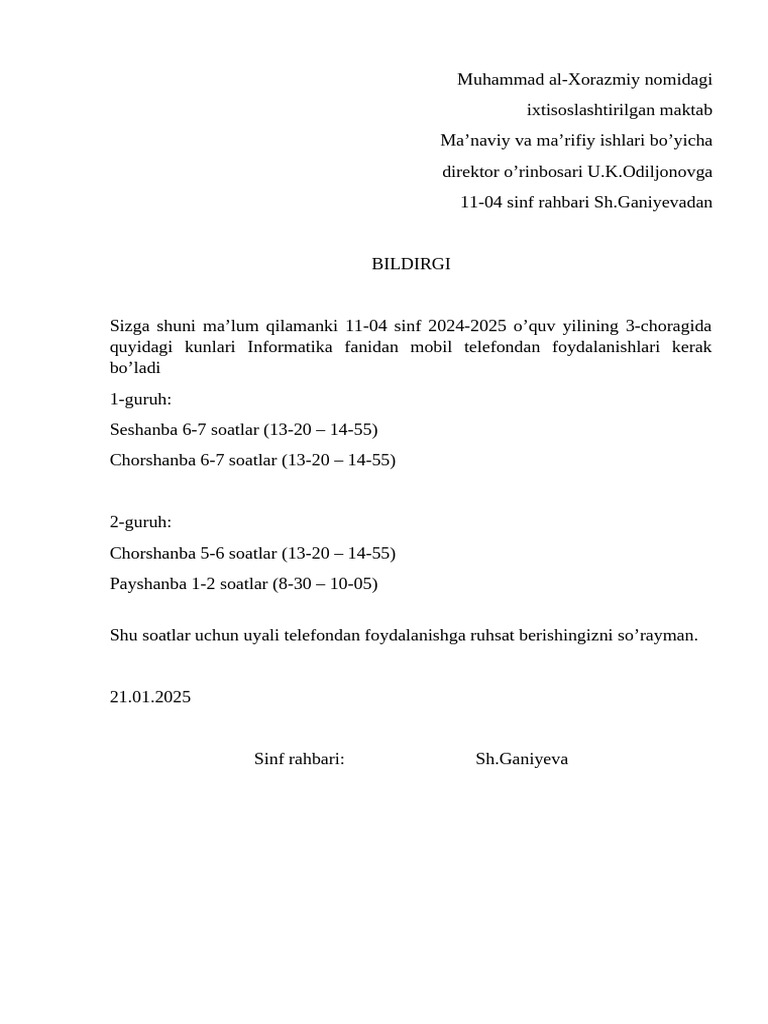 Bildirgi Telefon | PDF