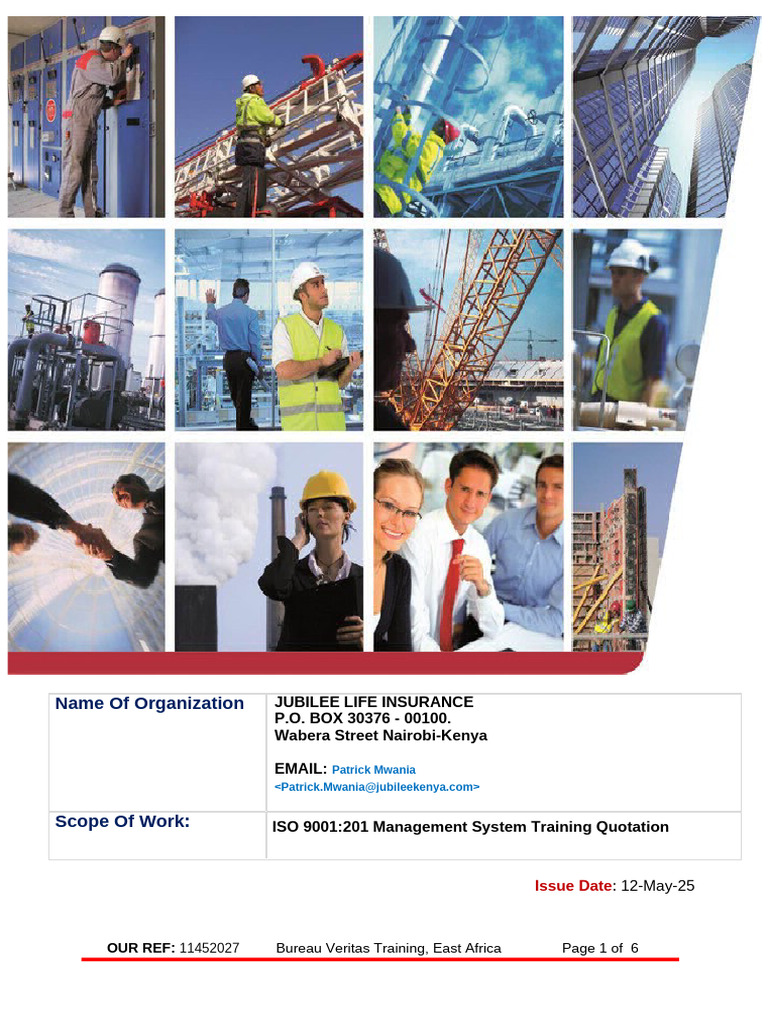 JUBILEE Insurance-QHSE IA TRG | PDF | Occupational Safety And Health ...