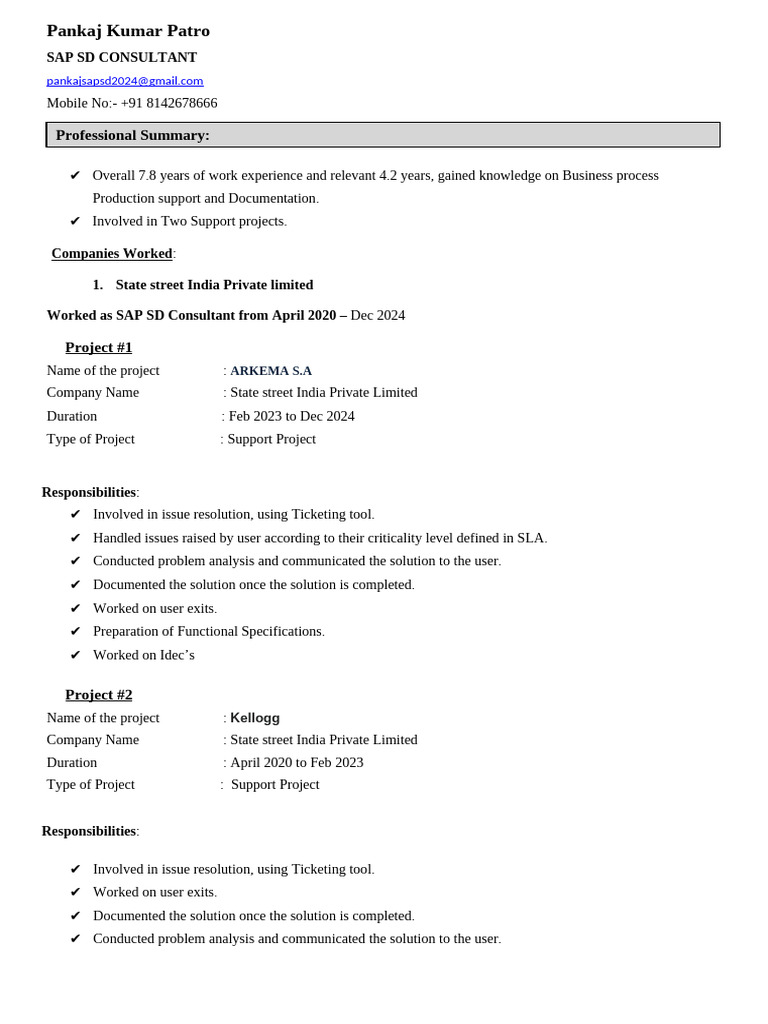 Pankaj Resume | PDF