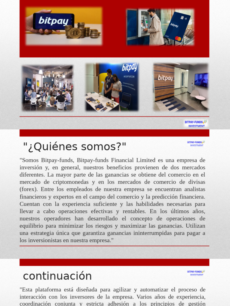 Bitpay Fundo Presentación en Español | PDF | Inversiones | Business