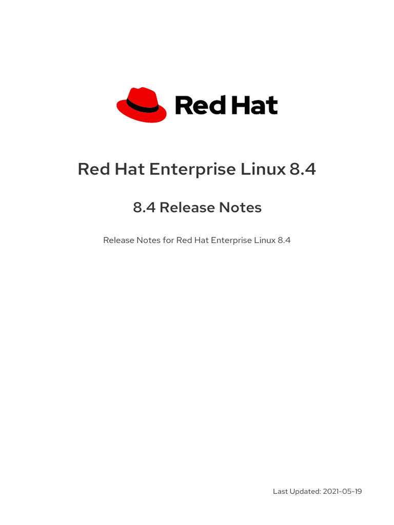 Red Hat Enterprise Linux 8 84 Release Notes En Us Pdf Linux 3842