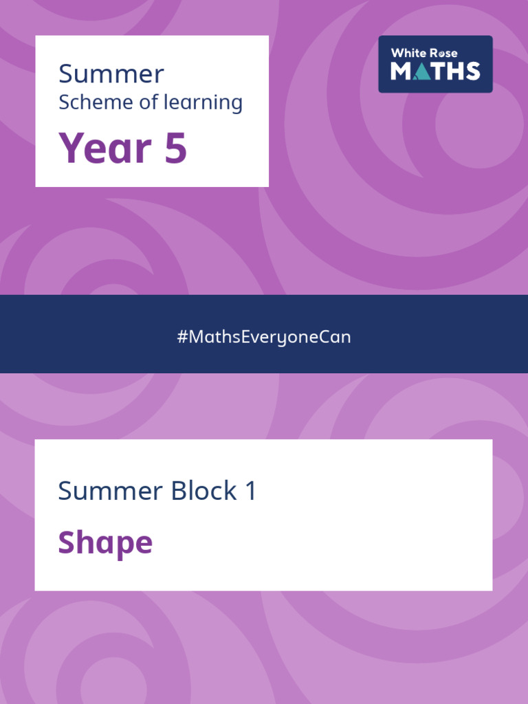 Y5 Summer Term Scheme of Learning | PDF | Angle | Elementary Geometry