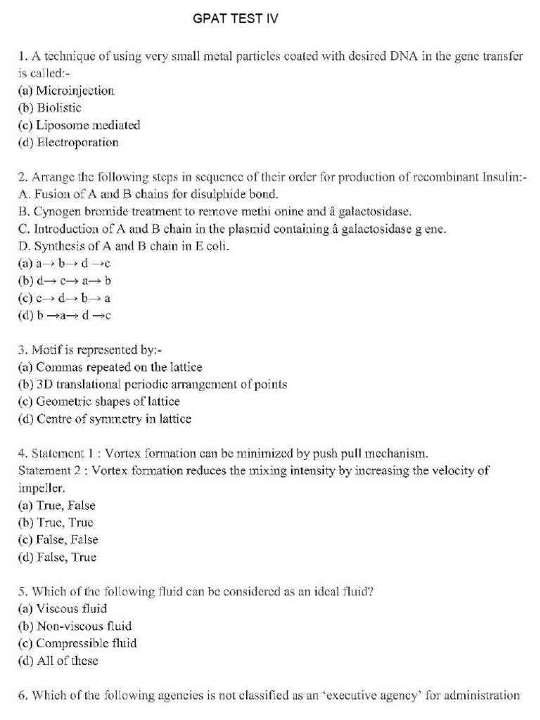 Gpat Queston Paper 1 | PDF