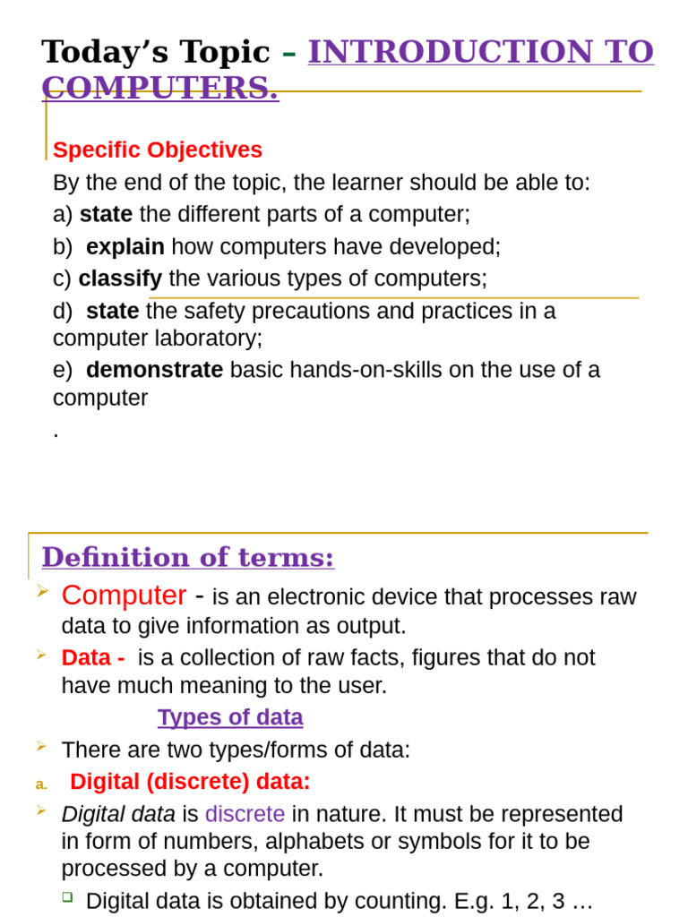 Introduction To Computers | PDF | Computer Keyboard | Cursor (User Interface)