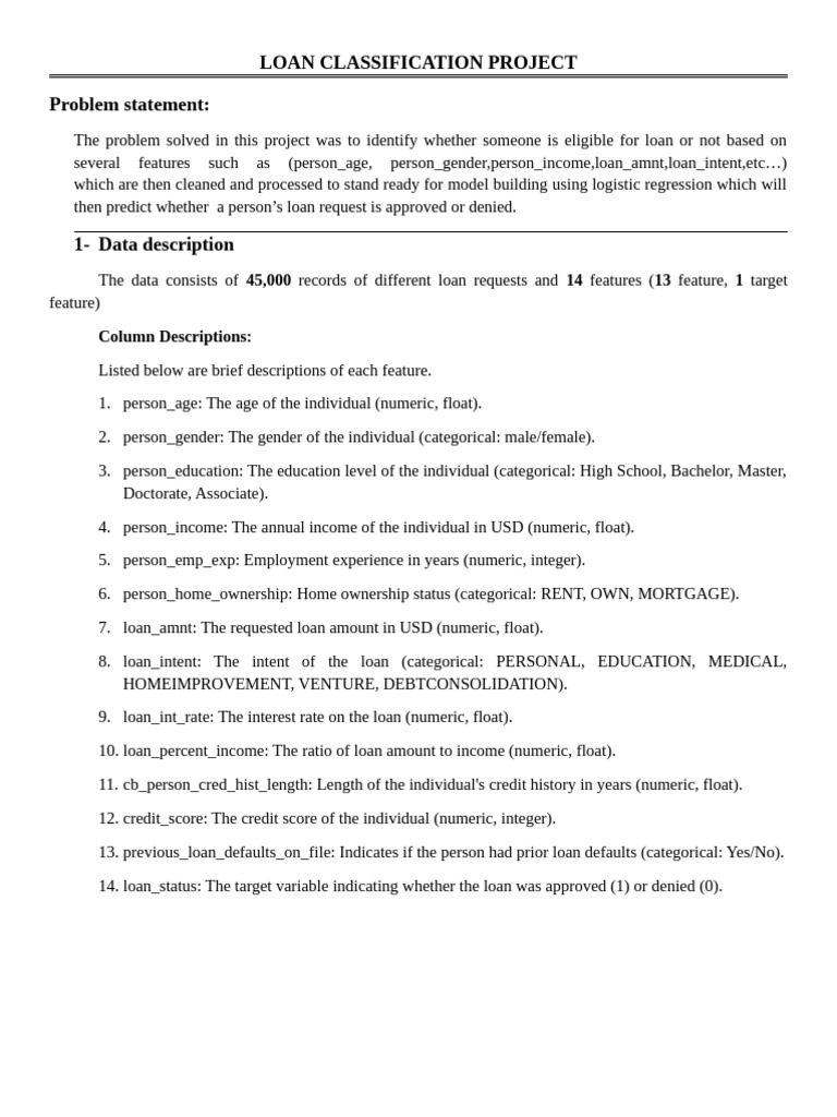 Loan Eligibility Prediction Model | PDF | Logistic Regression ...