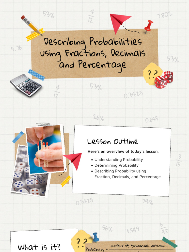Unit 4 - Probability - Notes - Part 5 (2) | PDF | Percentage | Decimal