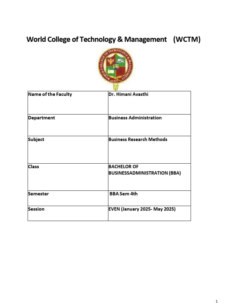 BRM BBA Sem 4 | PDF | Methodology | Hypothesis