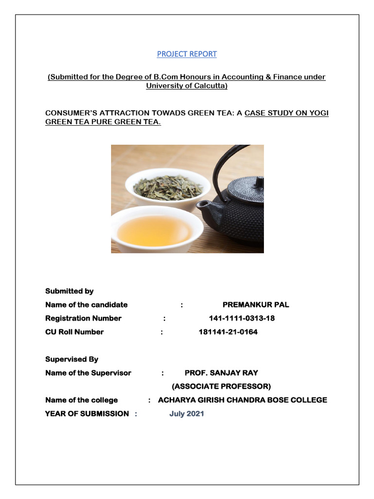 Consumer Preference On Green Tea | PDF | Ayurveda | Tea