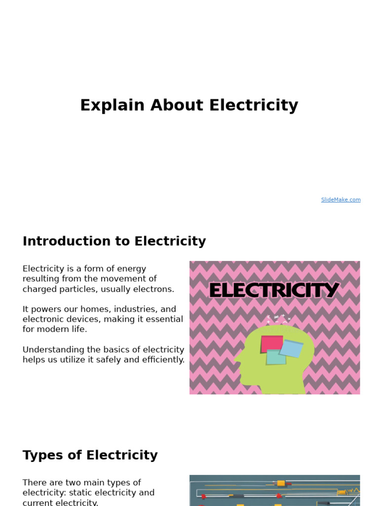 Explain About Electricity | PDF