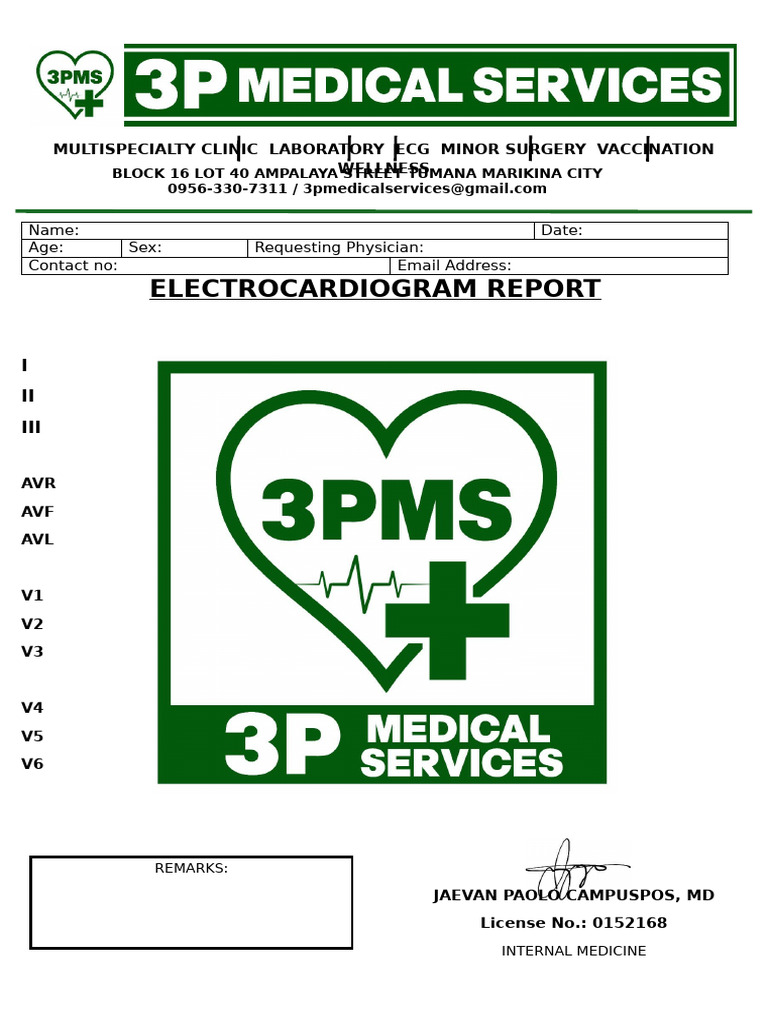 Ecg Format 3pms | PDF