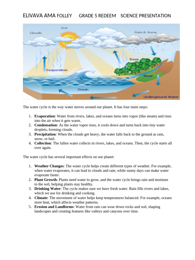 The Water Cycle Is The Way Water Moves Around Our Planet | PDF