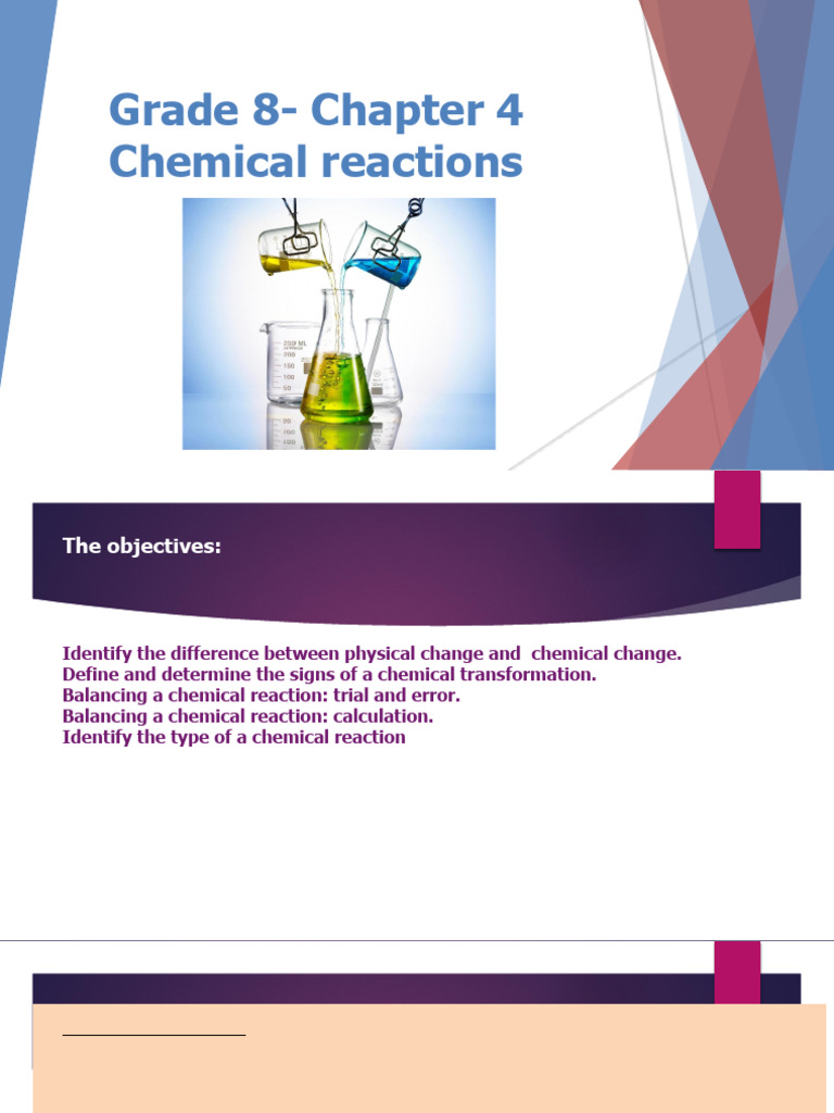 Understanding Chemical Reactions in Grade 8 | PDF | Chemical Reactions ...