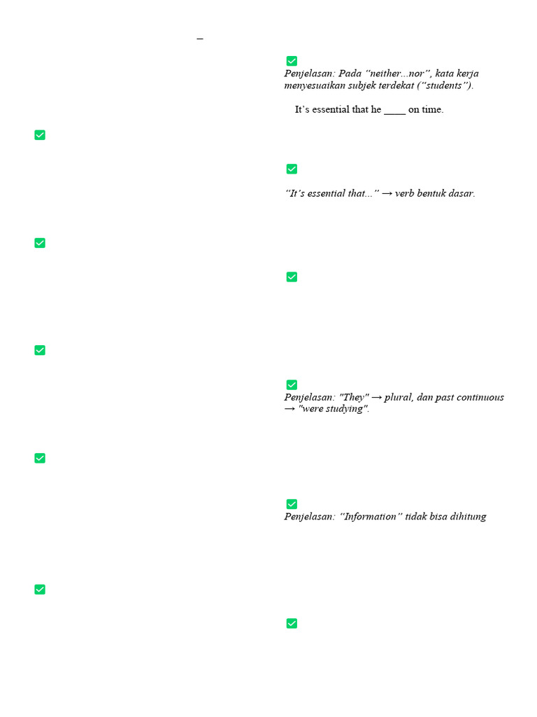 Structure, Conventional, Cloze Test | PDF | Grammatical Number | Verb