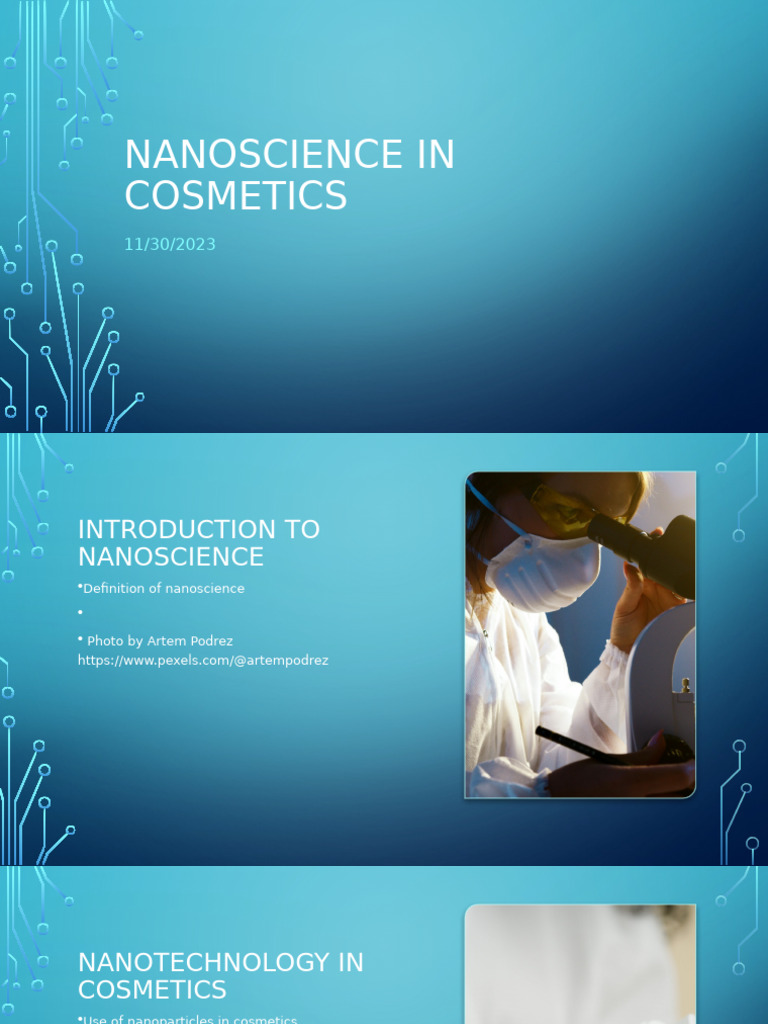 Nanoscience in Cosmetics | PDF