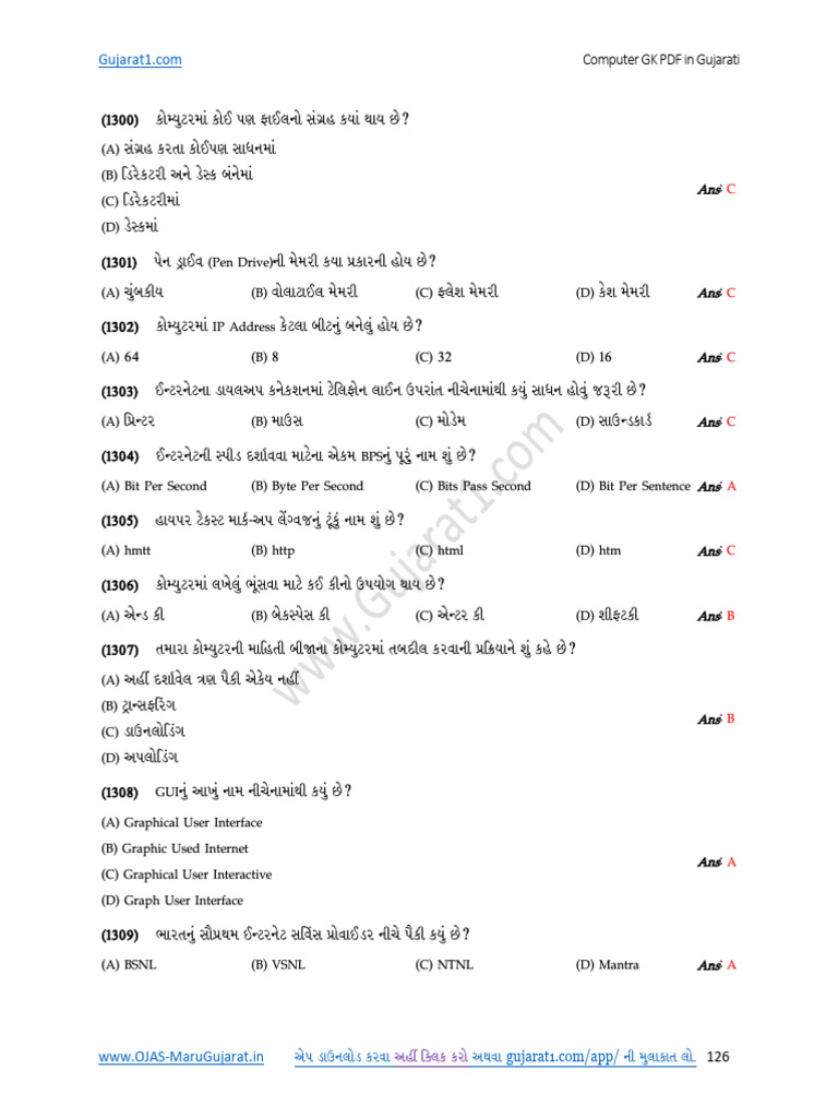 Computer GK PDF Gujarati 19 | PDF