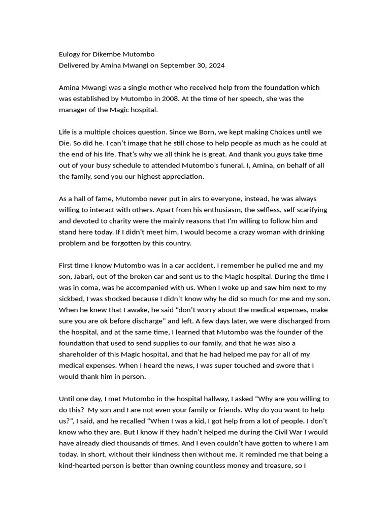 Eulogy | PDF