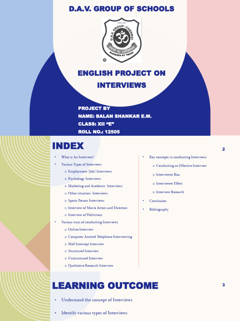 English Project - Interviews v1.2 | PDF | Qualitative Research | Interview