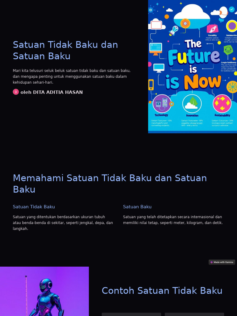 Satuan Tidak Baku Dan Satuan Baku | PDF