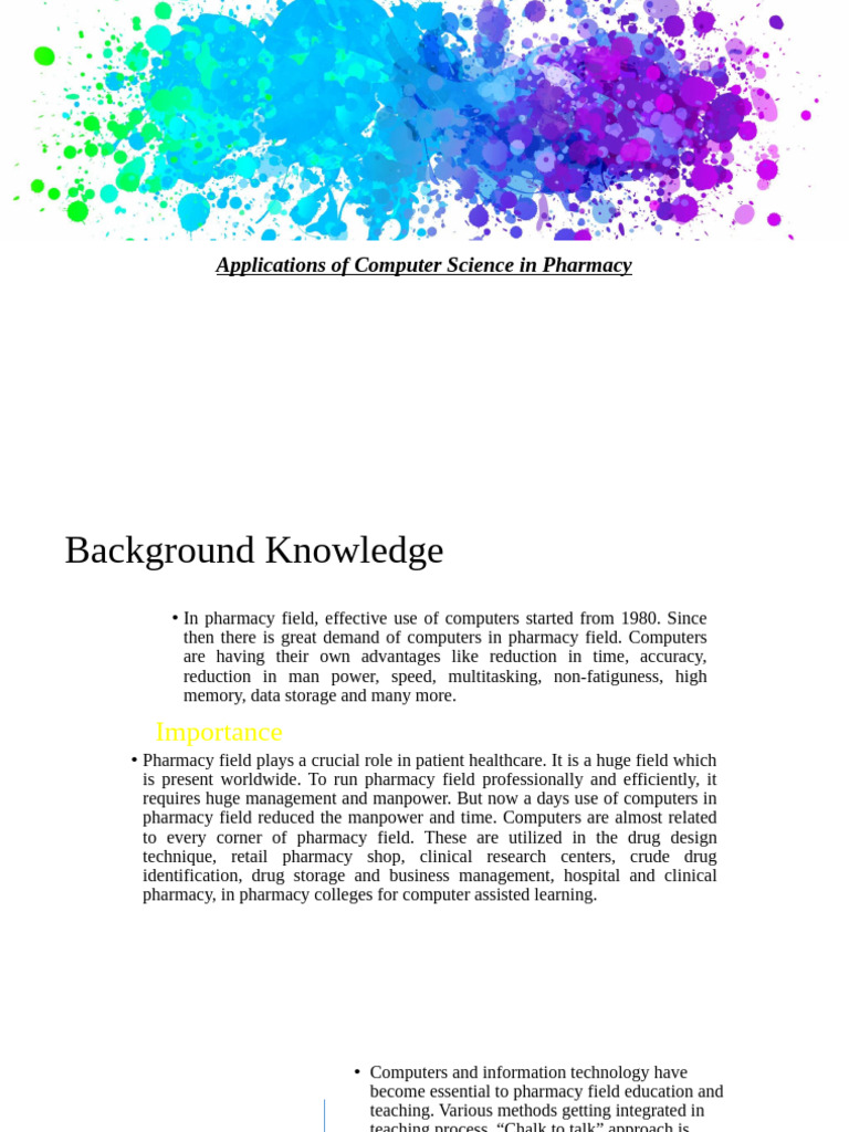 Computer Applications in Pharmacy | PDF | Pharmacy | Educational Technology