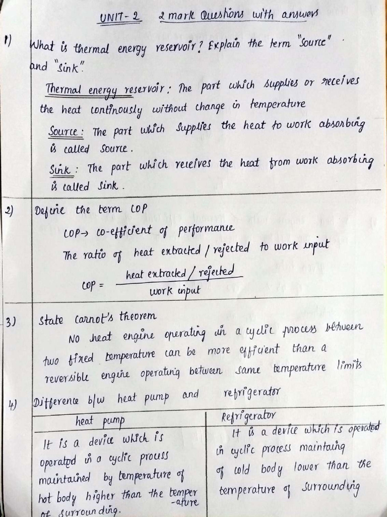 Unit 2 & 3 Marks Questions With Answers | PDF